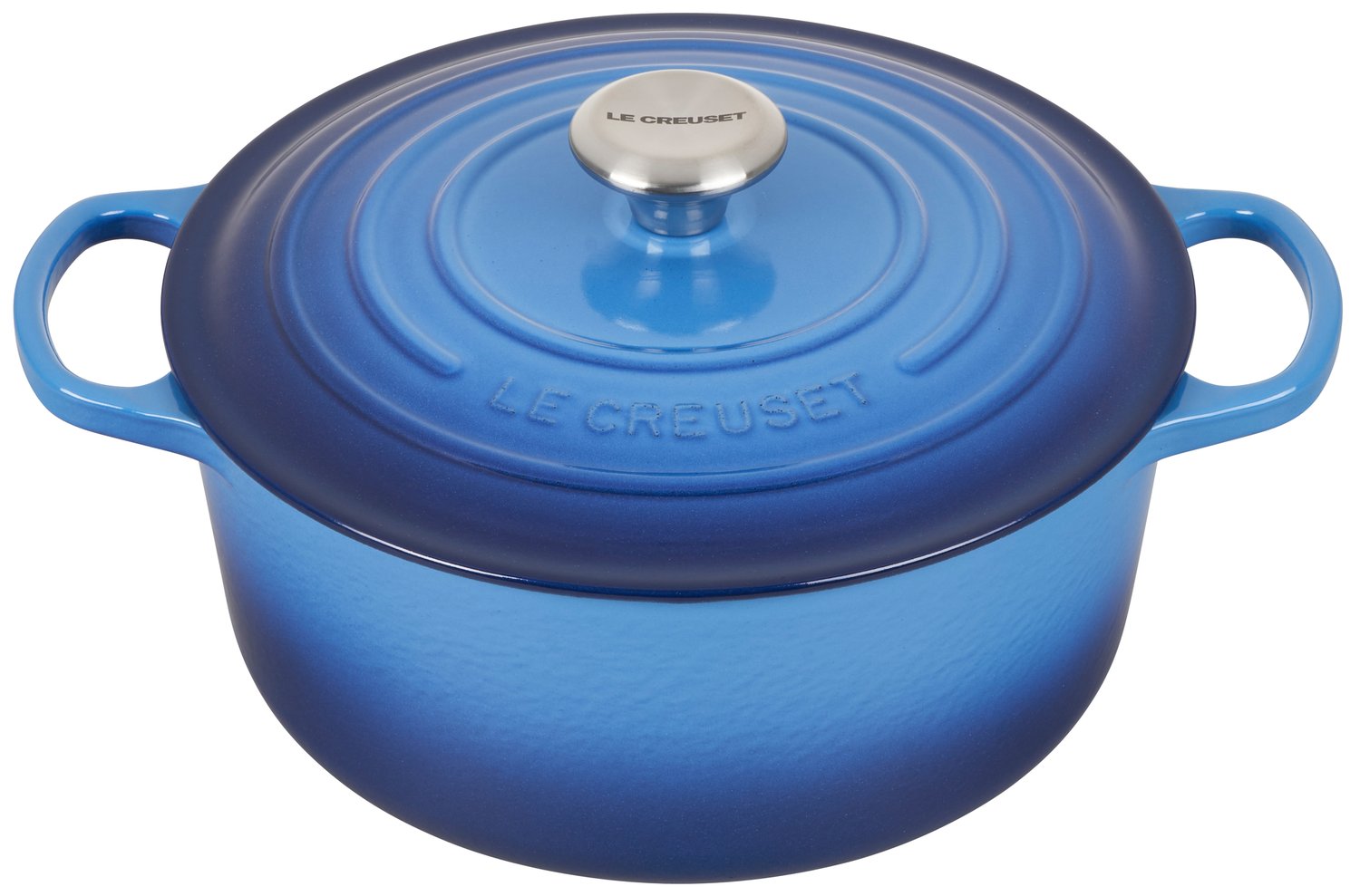 Panela Redonda Signature Le Creuset Azure Blue 26 cm - LCL Home