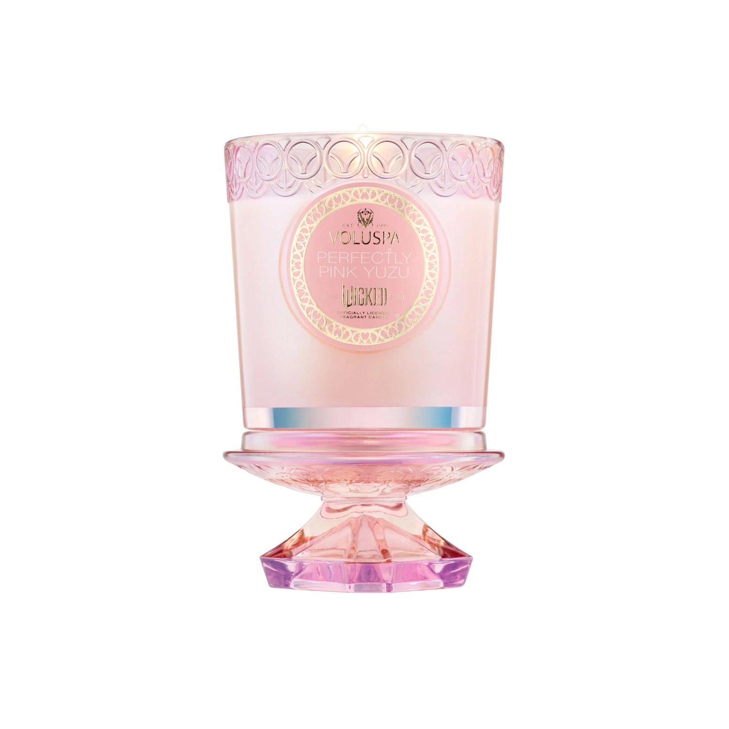 Vela Copo De Vidro Wicked Perfectly Pink Yuzu Voluspa 60 Horas - LCL Home